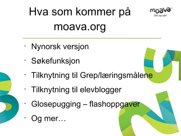 Pedagogisk bruk av Moava.org