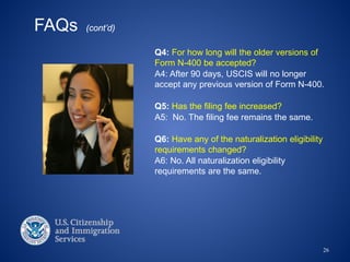 Revised Form N-400 application for Naturalization | PDF