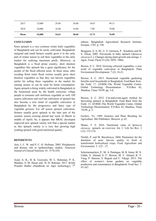 ‘Sufola palong-1’- a new high yielding spinach variety for vegetable growers | PDF