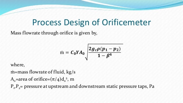 Design Of Flow Meters