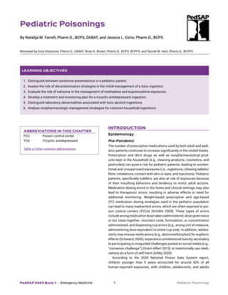 Pediatric Poisoning : Pediatric poisoning | PDF