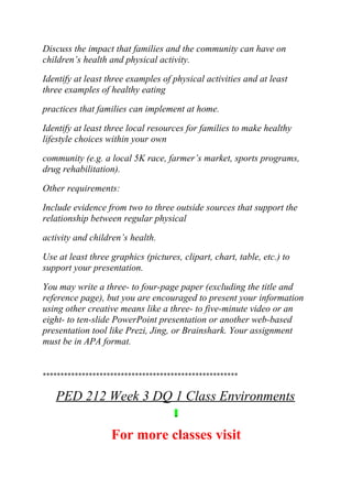 Ped 212 Exceptional Education-snaptutorial.com | Educational Assessment ...