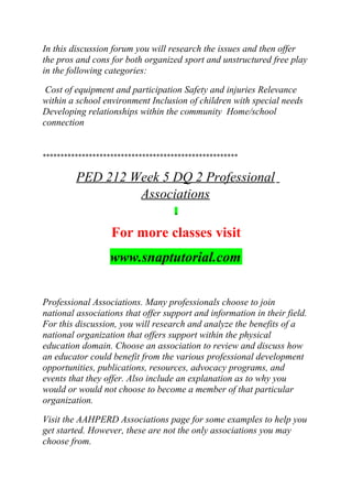 Ped 212 Exceptional Education-snaptutorial.com | Educational Assessment | Education