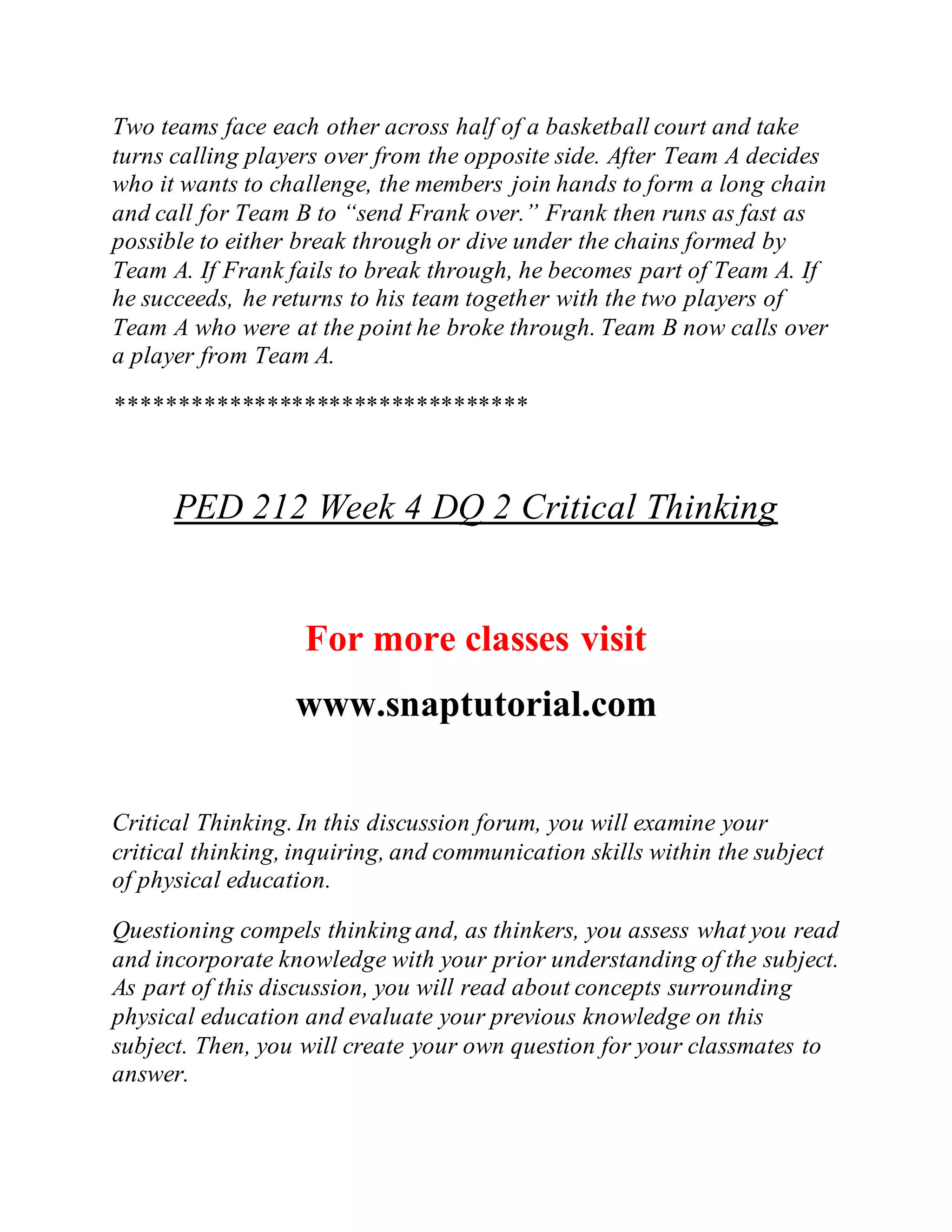 PED 212 Education Organization / snaptutorial.com | DOCX