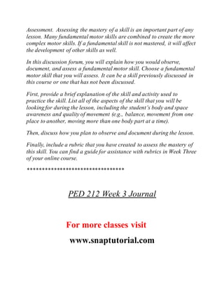 PED 212 Education Organization / snaptutorial.com | DOCX