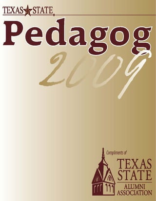 Pedagog 2008 09 TxState University | PDF
