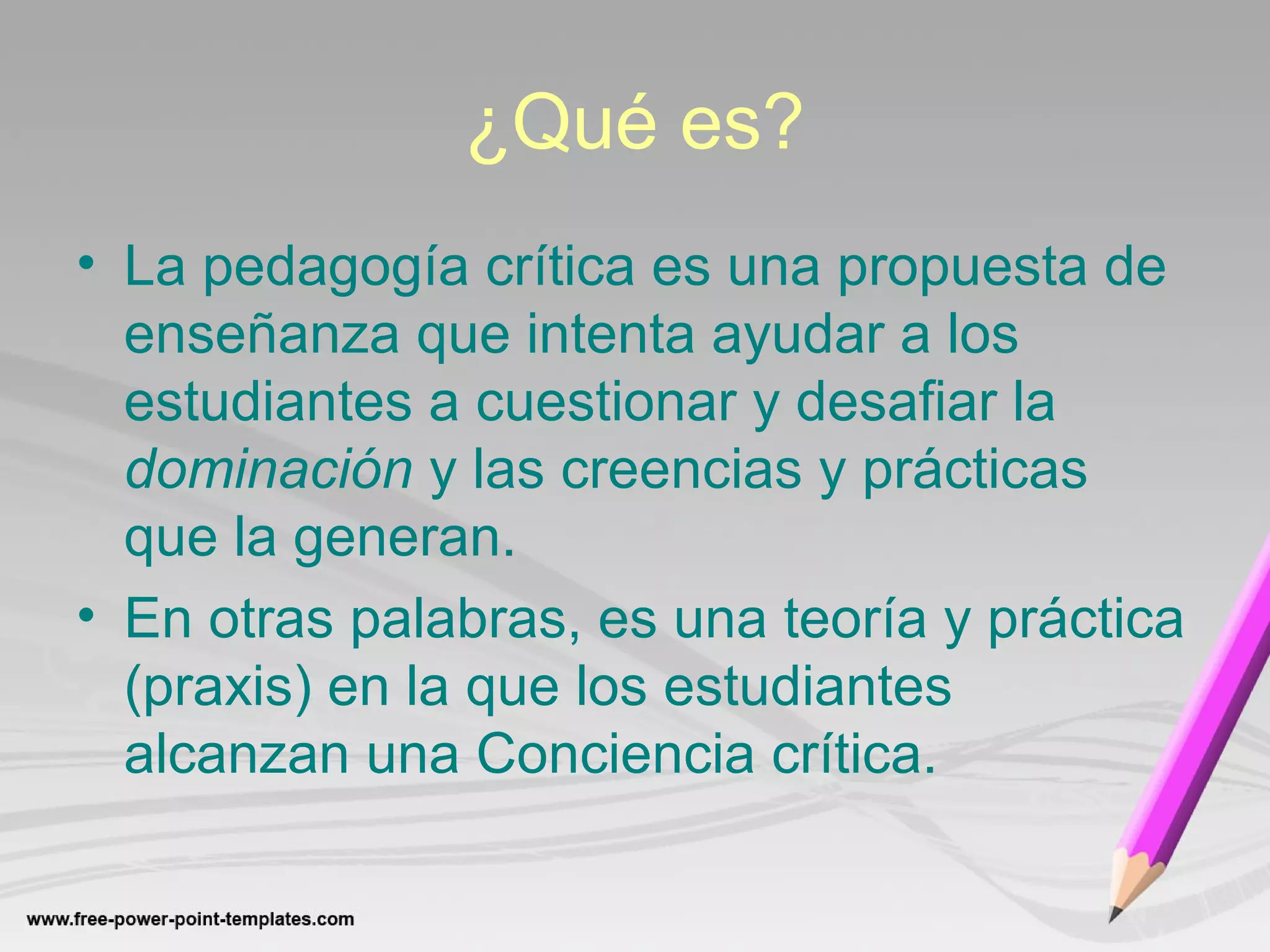 Pedagogia critica | PPT