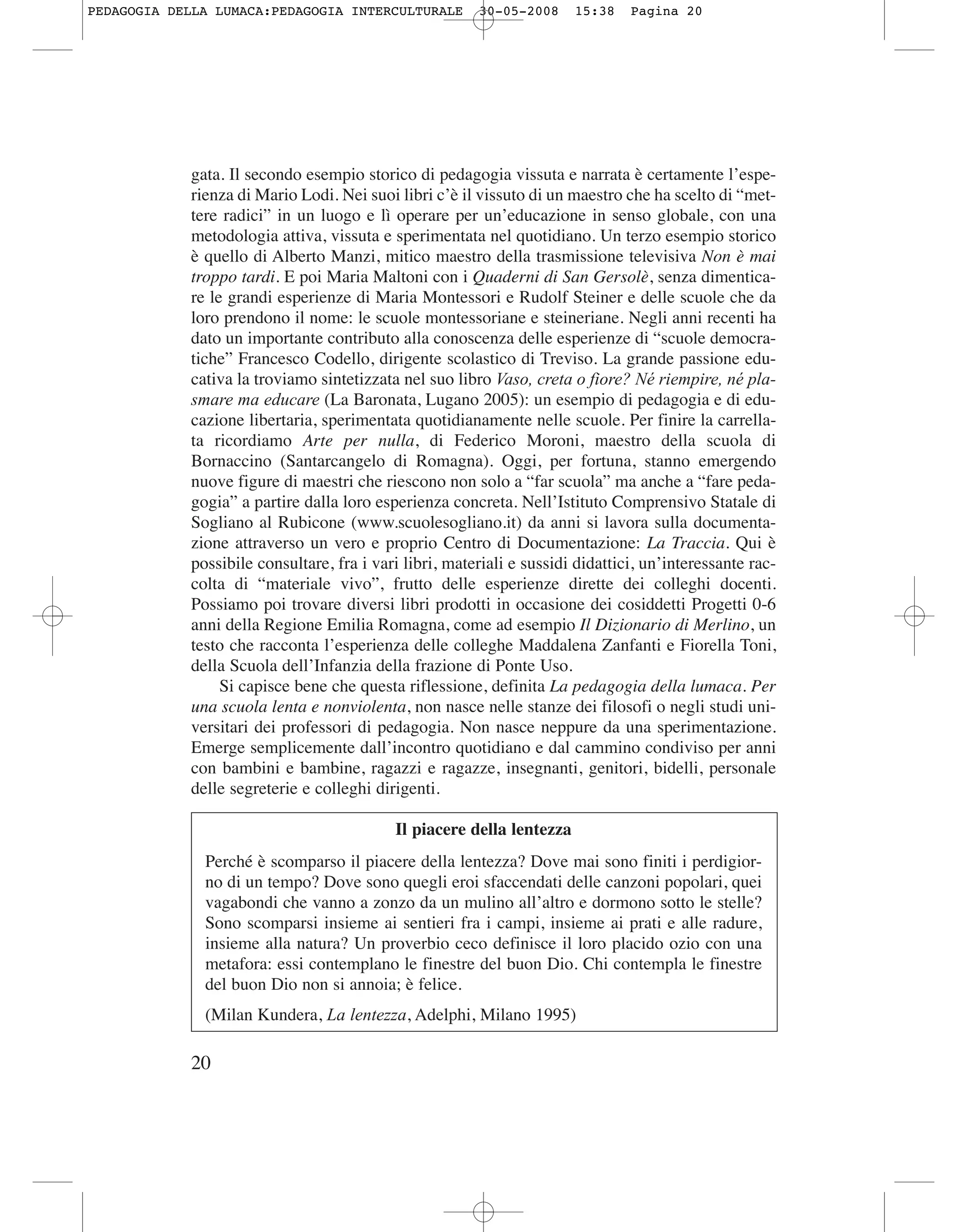 Pedagogia della lumaca | PDF
