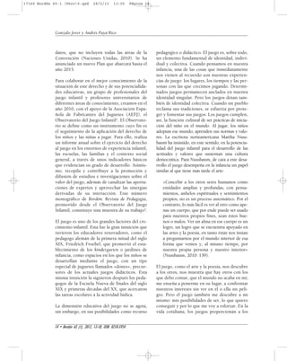 La pedagogía infantil de Gonzalo Jover... | PDF