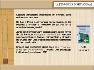 Pedagogía Institucional | PPT