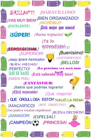 Palabras Positivas Para Niños