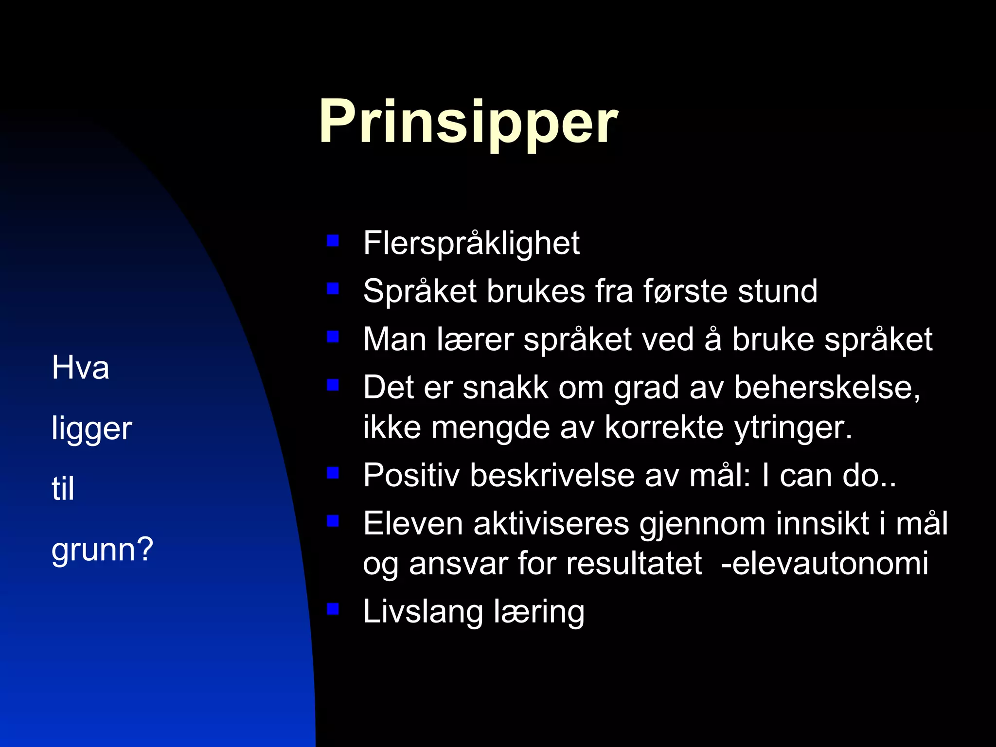 Pedagogical use of the European Framework ( Norwegian) | PPT