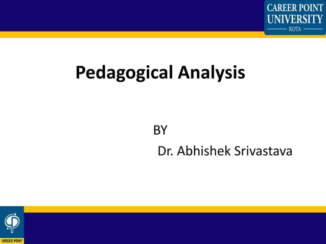 Pedagogical analysis | PPT
