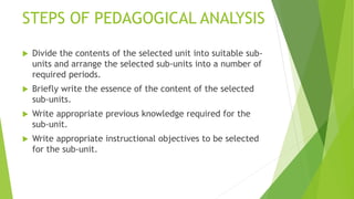 Pedagogical analysis | PPTX