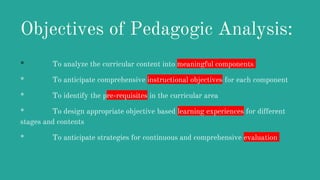 Pedagogical analysis | PPTX
