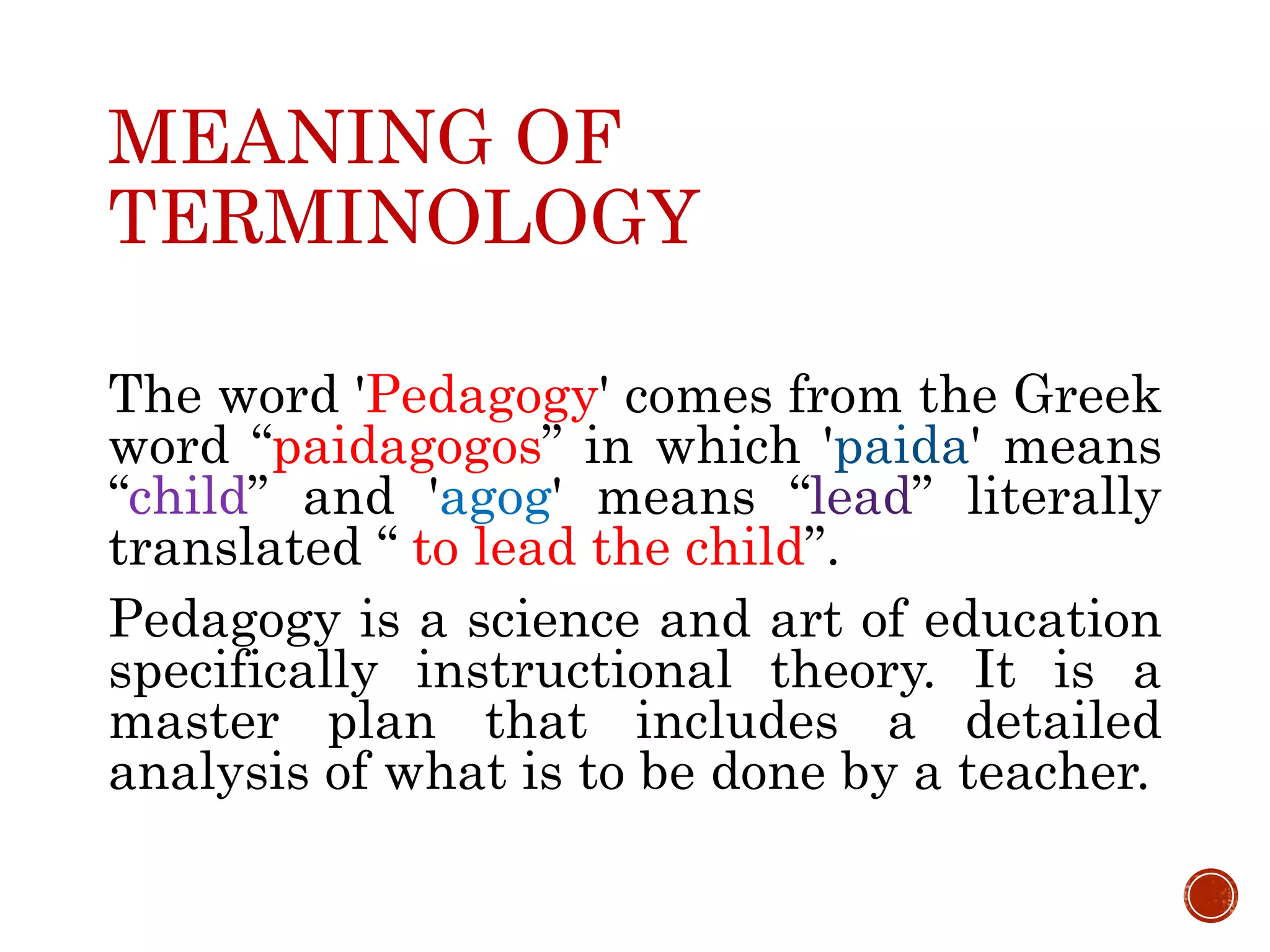 Pedagogical Analysis | PPTX