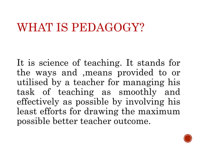 Pedagogical Analysis | PPTX