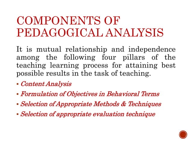 Pedagogical Analysis | PPTX