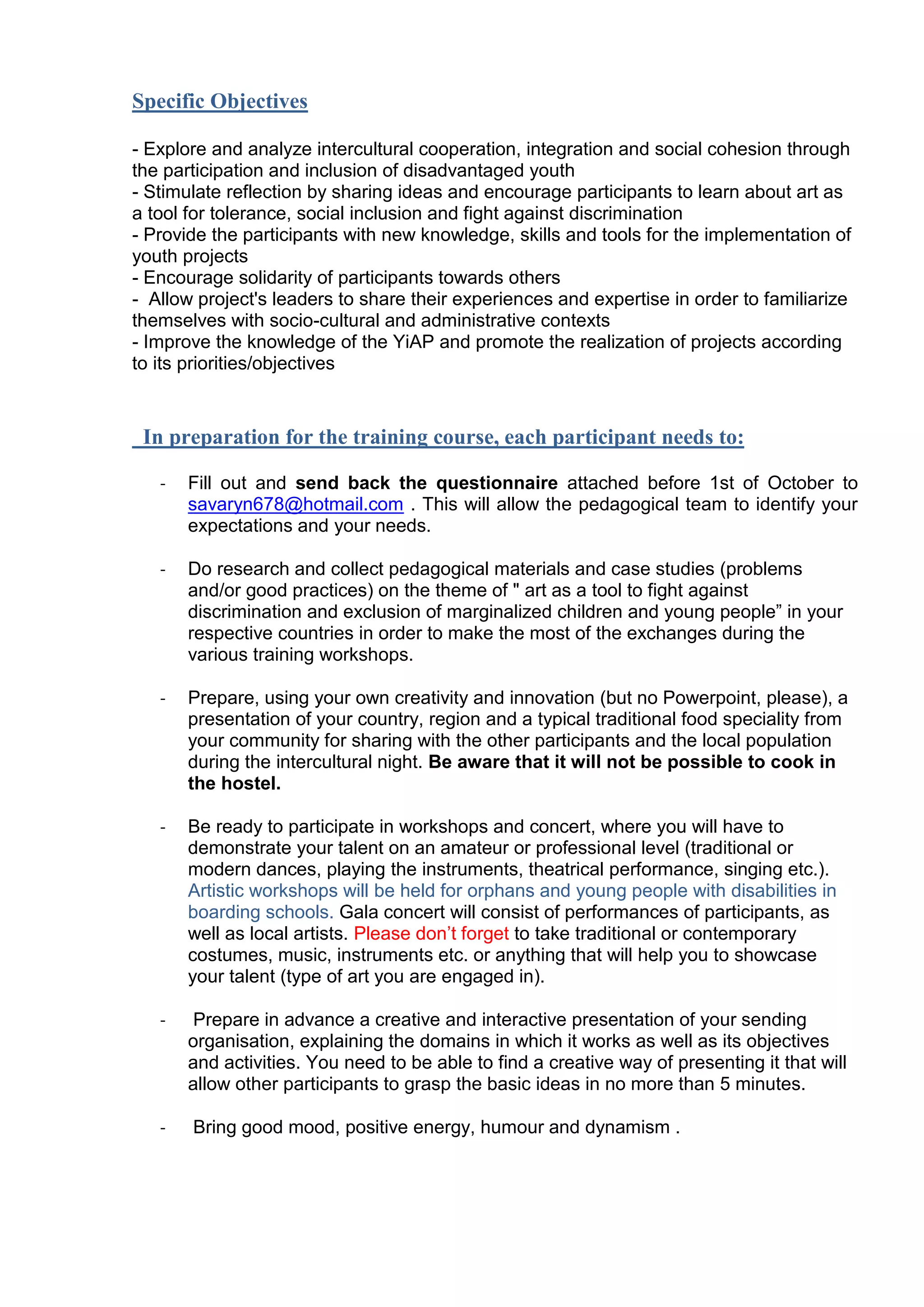 Pedagogical and logistical preparation | PDF