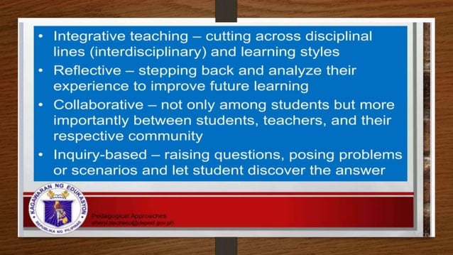 PEDAGOGICAL APPROACH IN TEACHING MAPEH (lac).pptx | Education