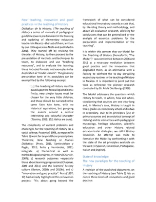 A pedagogical model for the teaching of History | PDF