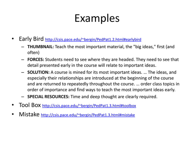 Pedagogical patterns | PPTX