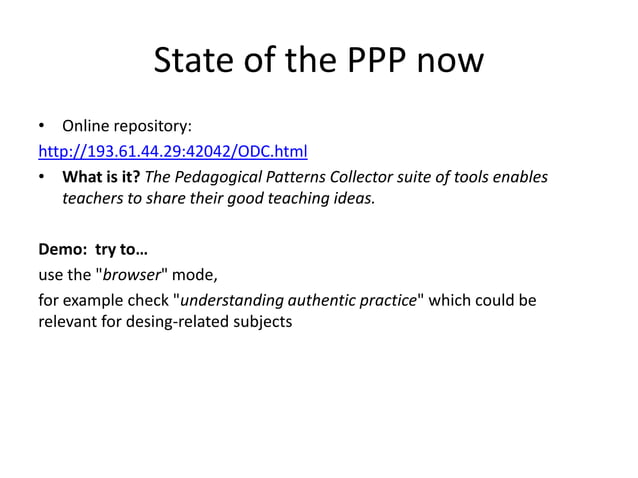 Pedagogical patterns | PPTX