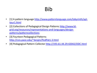Pedagogical patterns | PPTX