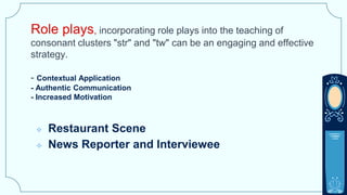 an instructional guide to teach consonant clusters | PPT
