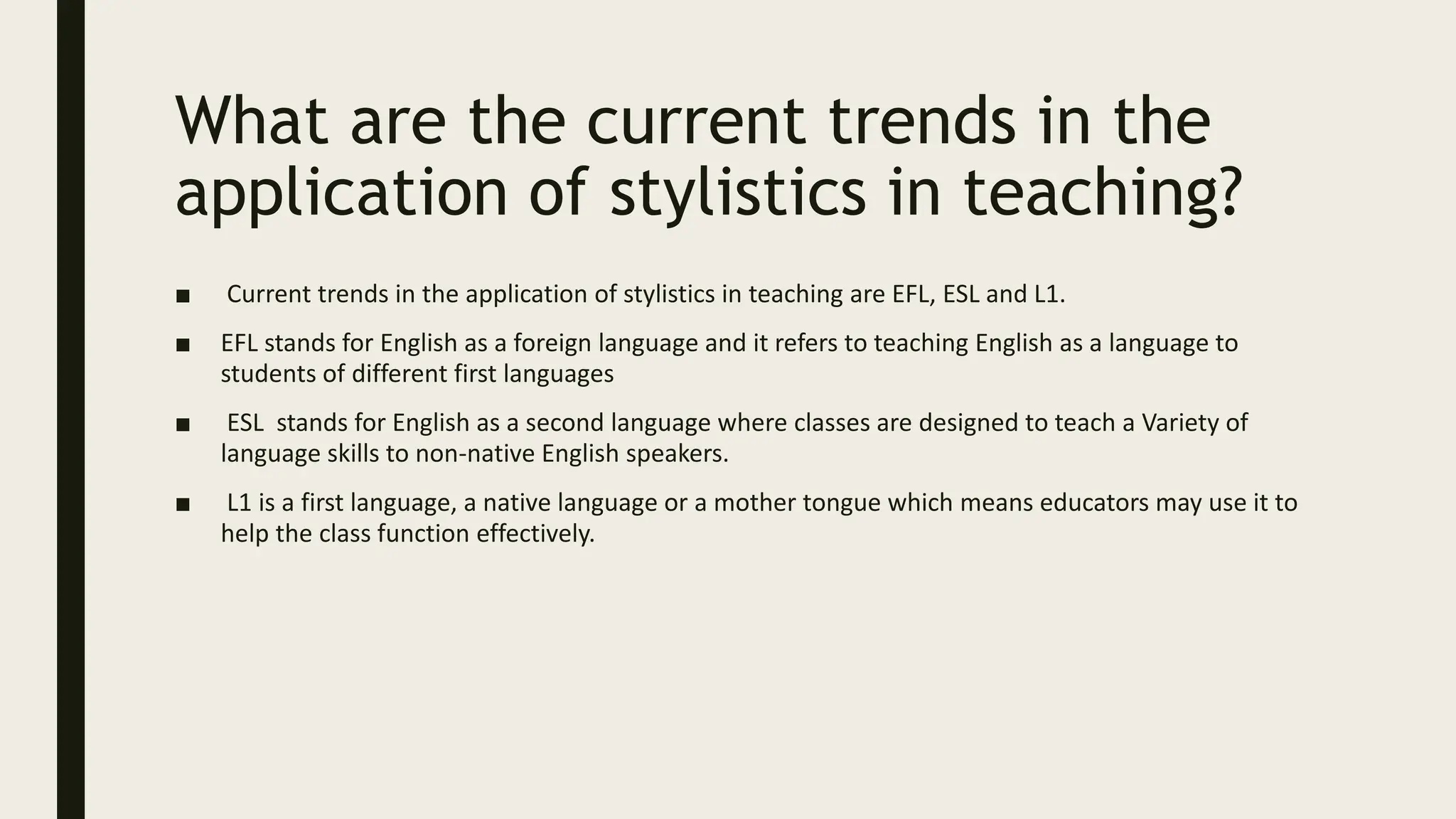 pedagogical stylistics. A detailed slides | PPTX