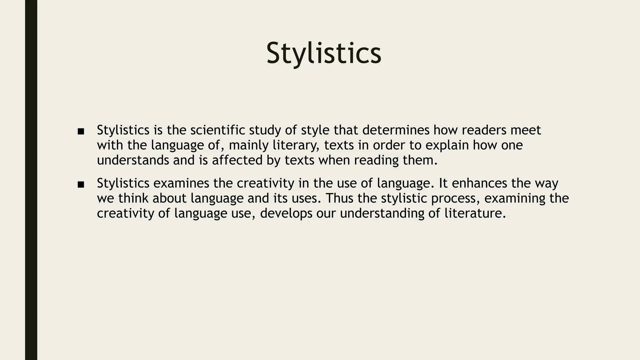 pedagogical stylistics. A detailed slides | PPTX