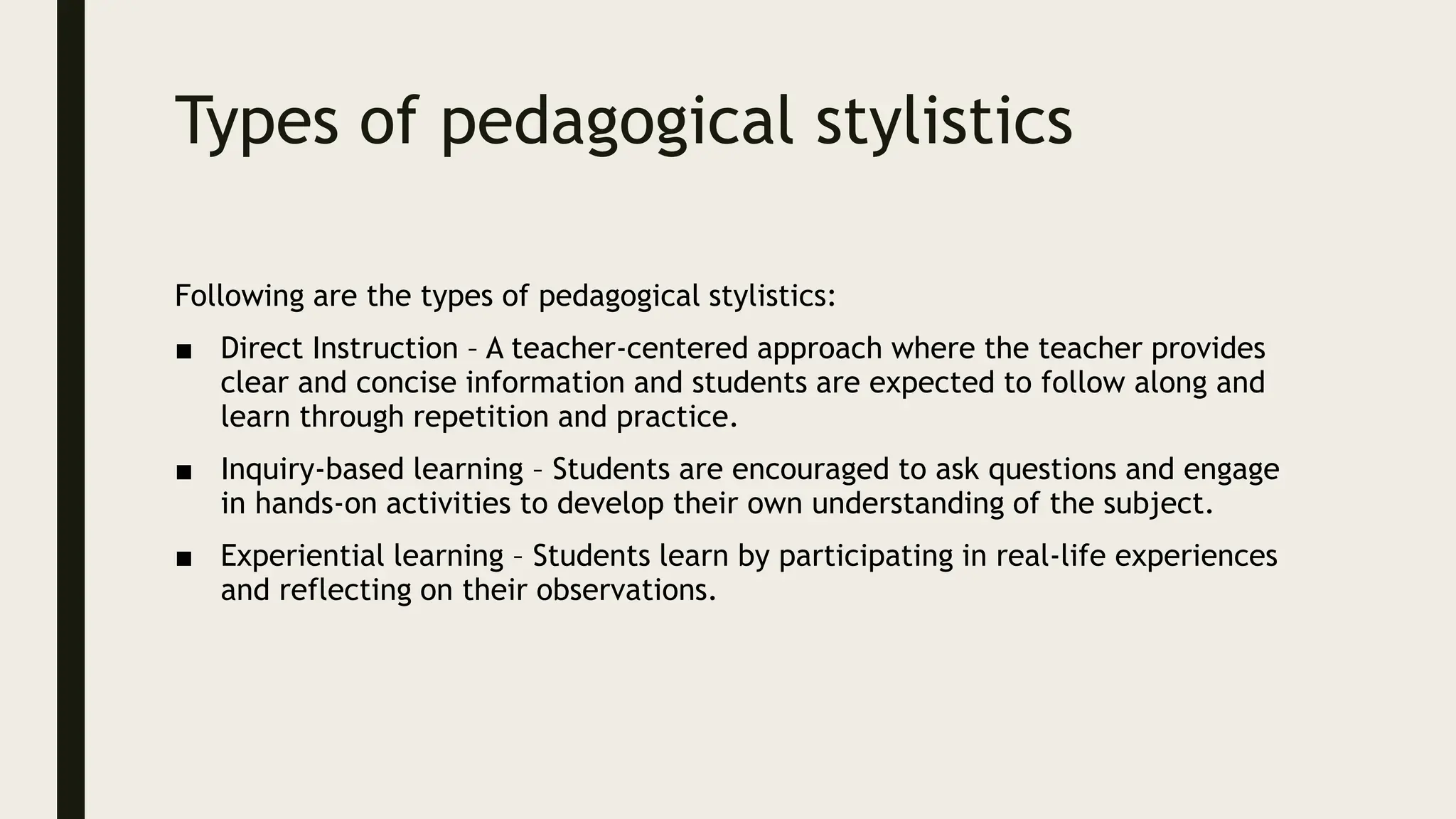 pedagogical stylistics. A detailed slides | PPTX