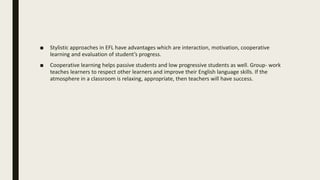 pedagogical stylistics. A detailed slides | PPTX