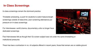 Pedagogical uses of Australian screen content in tertiary education | PPT
