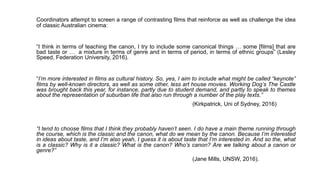 Pedagogical uses of Australian screen content in tertiary education | PPT