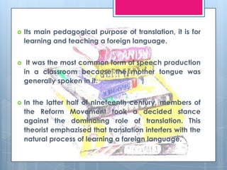 Pedagogical uses of translation | PPT