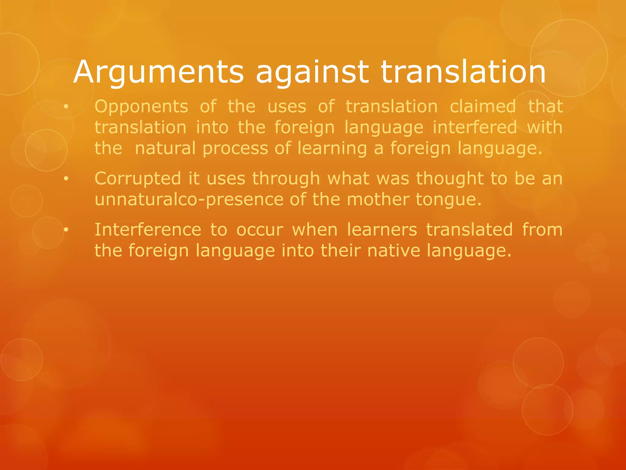 Pedagogical uses of translation | PPTX