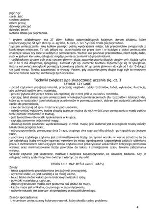 Techniki zwiększające skuteczność uczenia się | PDF