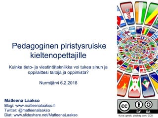 Pedagoginen piristysruiske kieltenopettajille | PPT