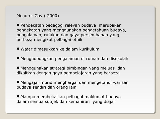 Pedagogi relevan budaya dan kepelbagaian kelompok | PPT