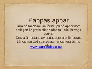 Pedagogiska appar i förskolan | PPT