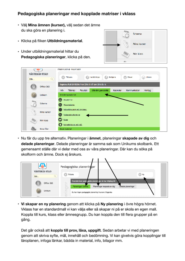 Pedagogisk planering +matris manual | PDF | Educational Assessment | Education