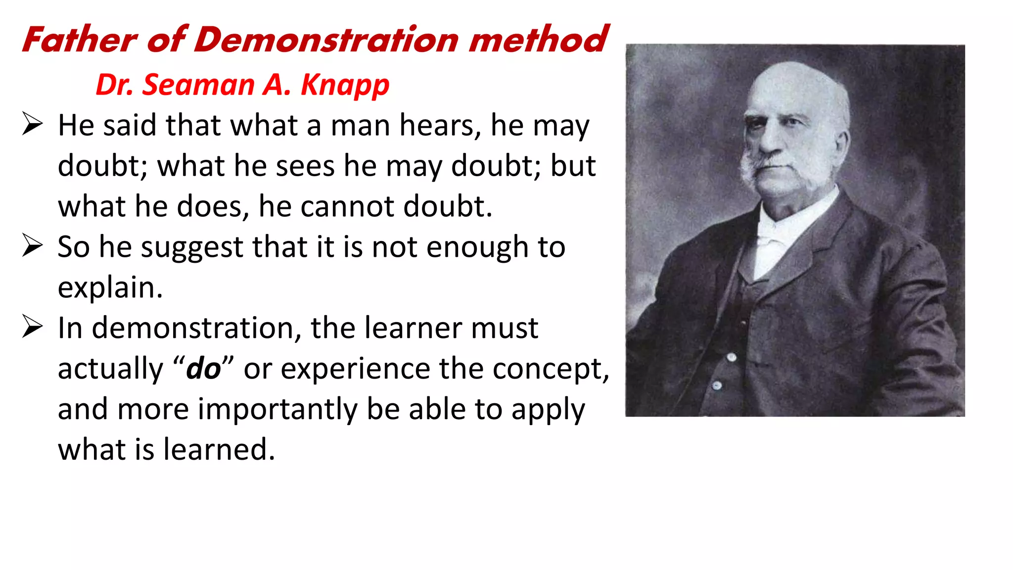 Demonstration method for physical science | PPTX