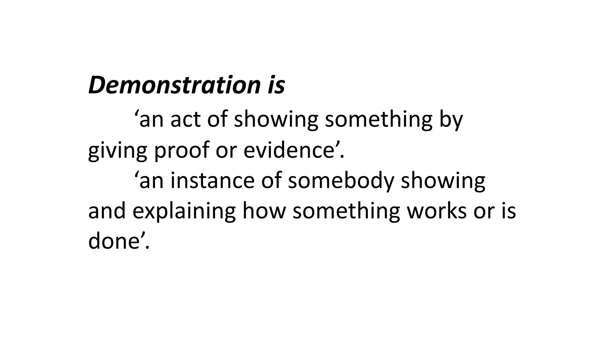 Demonstration method for physical science | PPTX