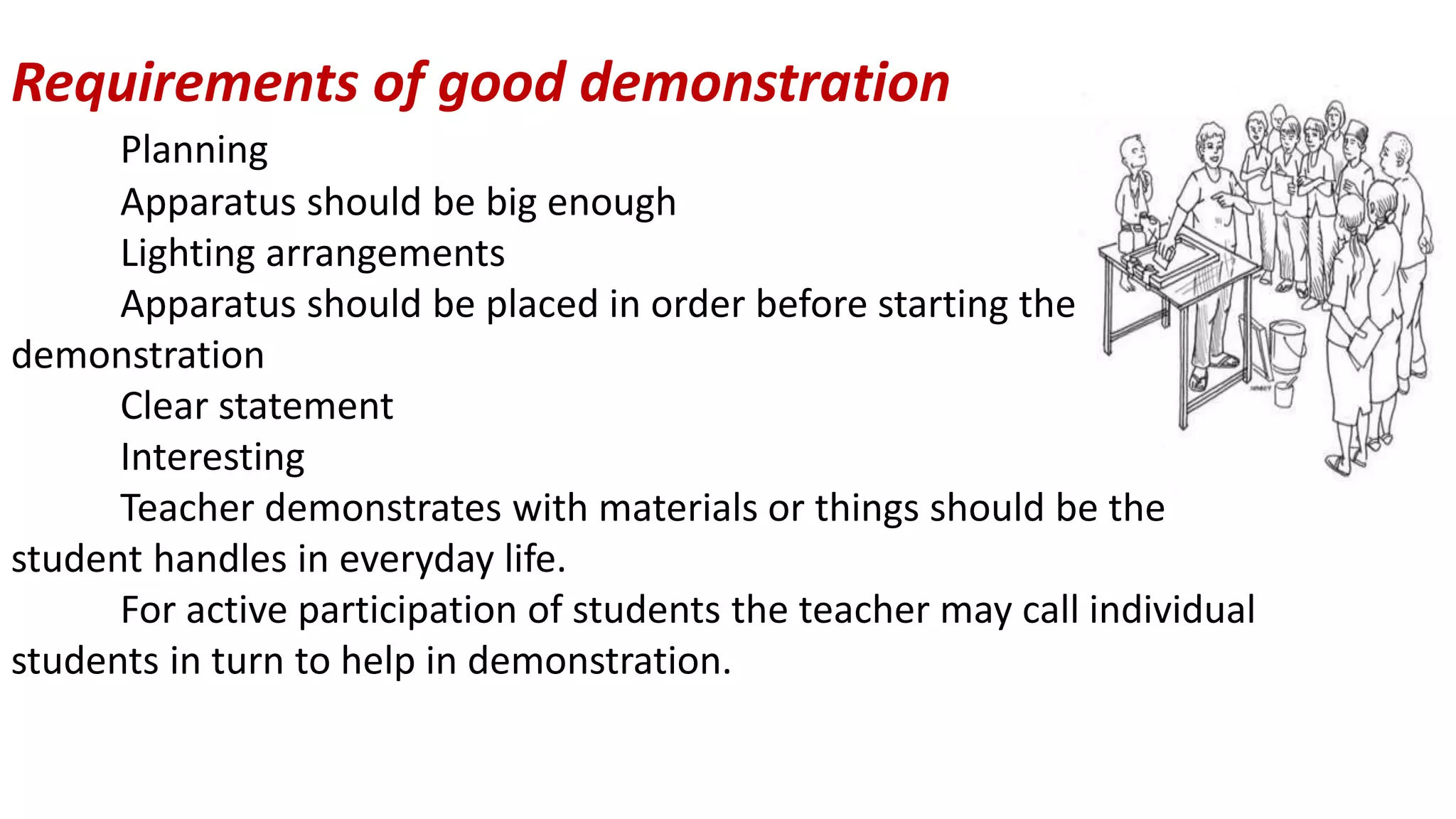 Demonstration method for physical science | PPTX