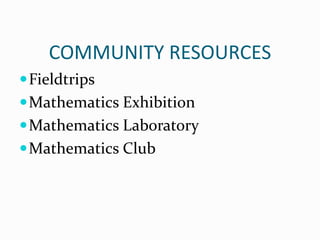 Resources of Teaching Mathematics | PPTX