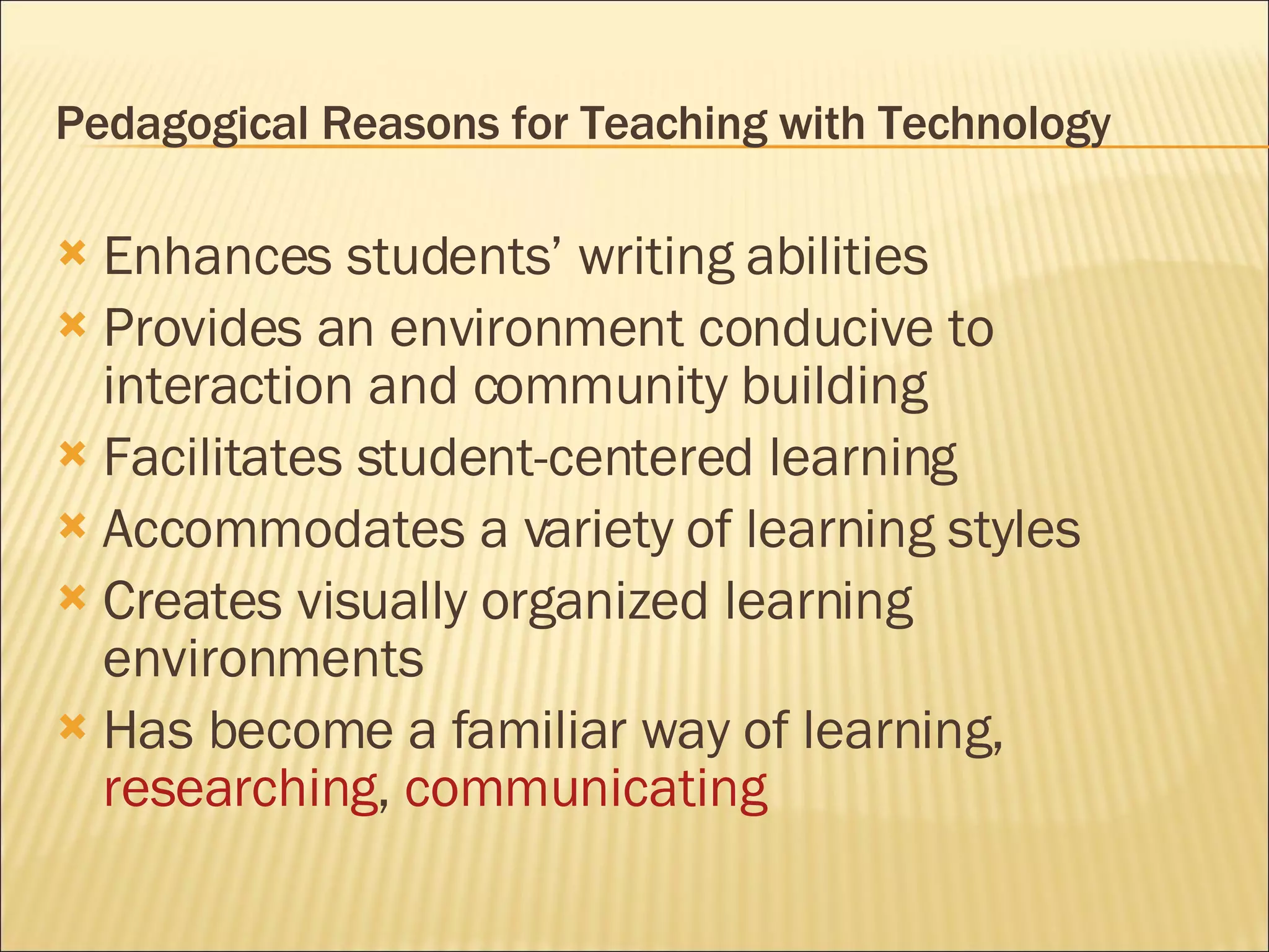 Pedagogy And Technology | PPT