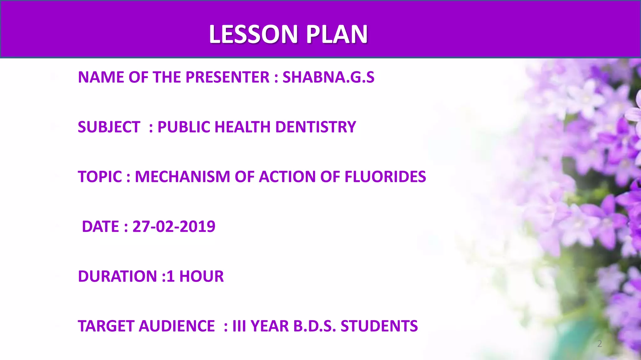 MECHANISM OF ACTION OF FLUORIDE | PPTX