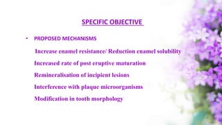 MECHANISM OF ACTION OF FLUORIDE | PPTX