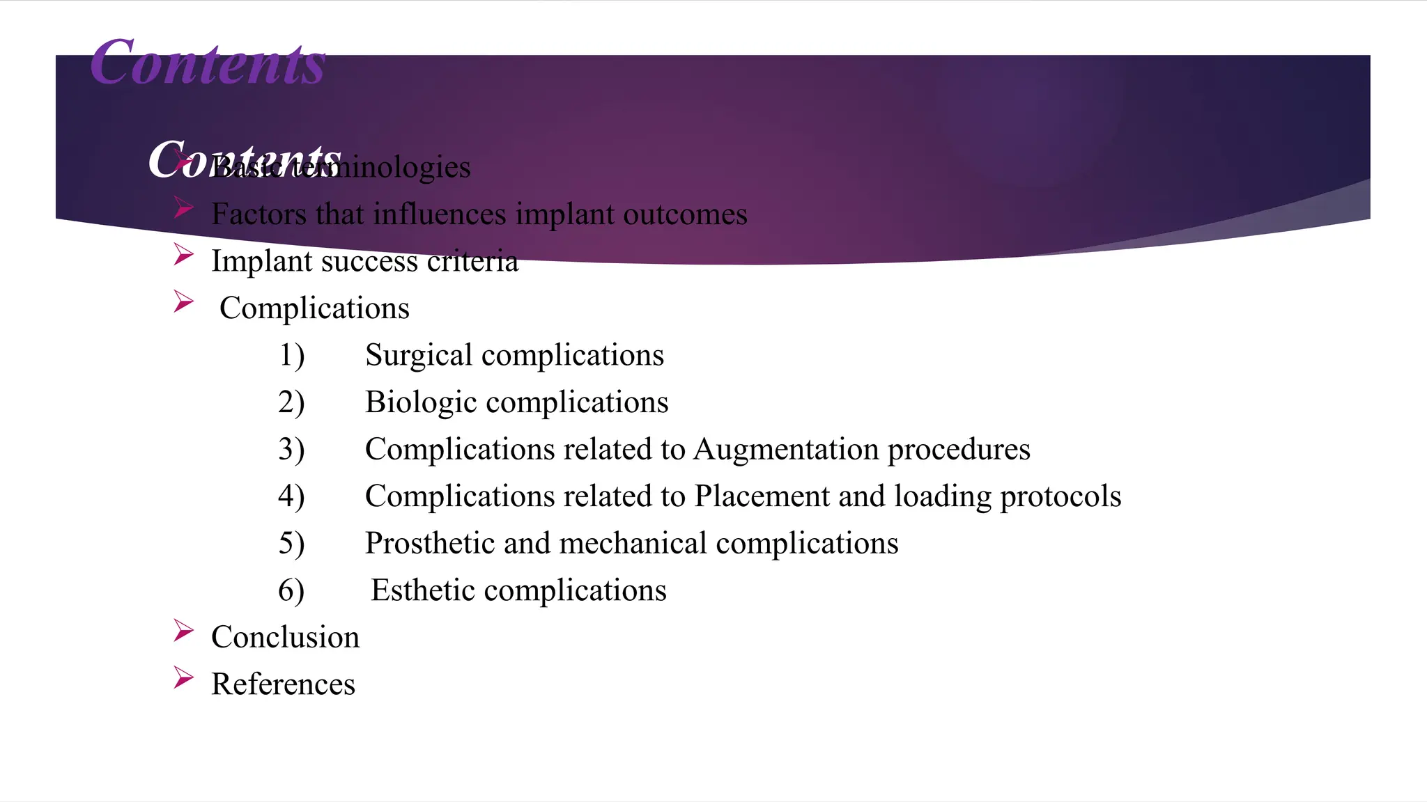 IMPLANT COMPLICATIONS & FAILURE PERIO.pptx